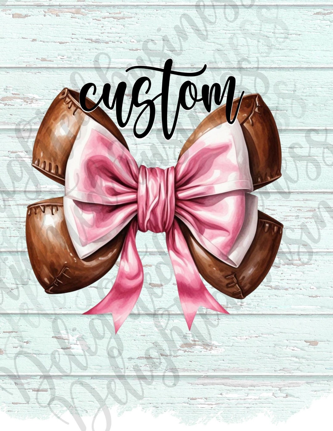 Custom Football Pink Bow Png Game Day Shirt Design Football Mom Shirt ...