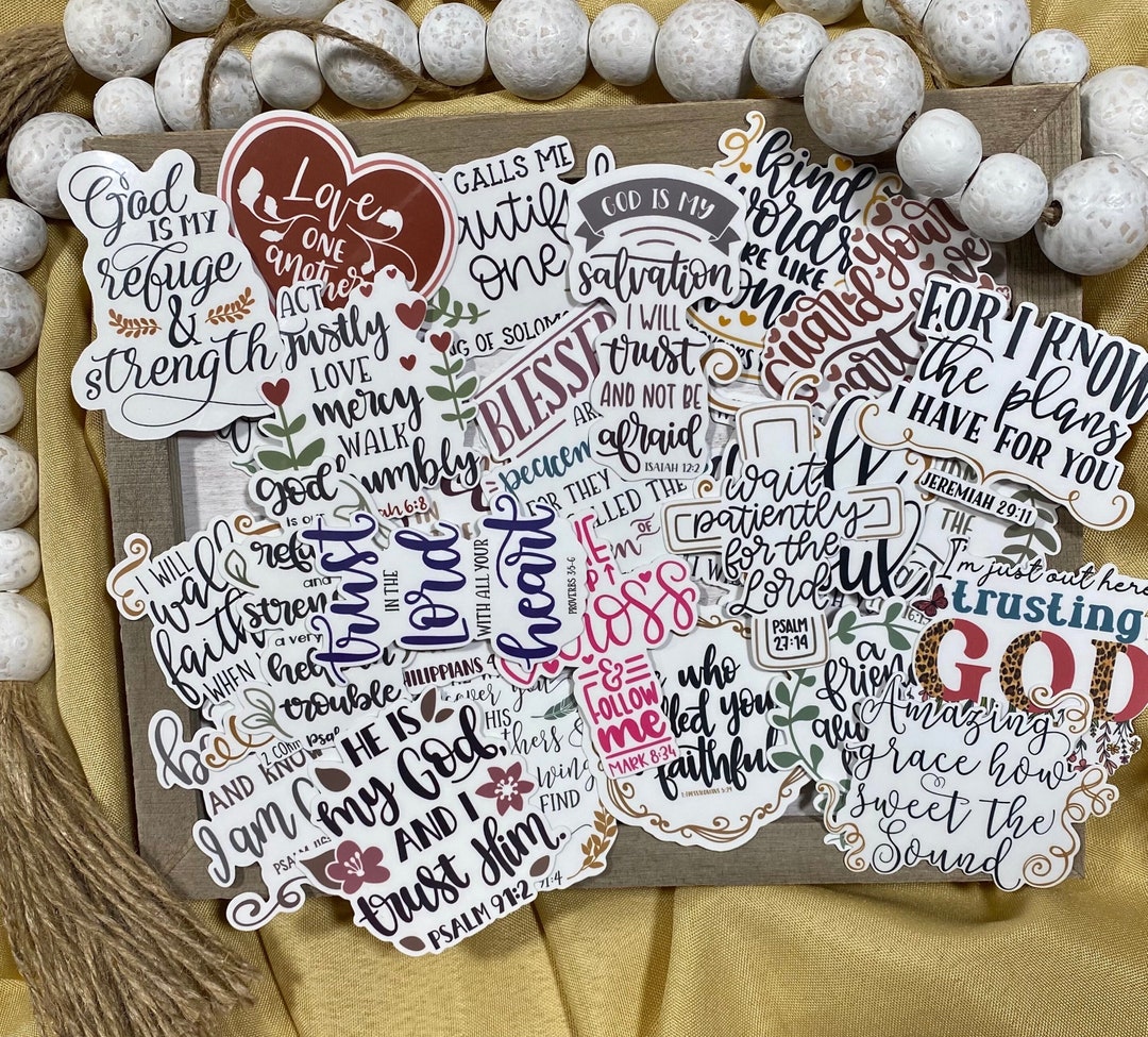 5-100 Christian Stickers Packfaith Stickersbible Verse Stickersbible ...