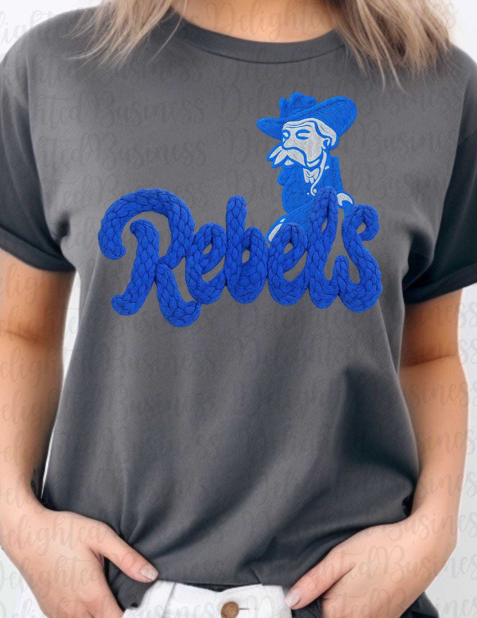 Faux Yarn Rebels Png Design for Shirt, Faux Yarn Mascot Png File, Png ...