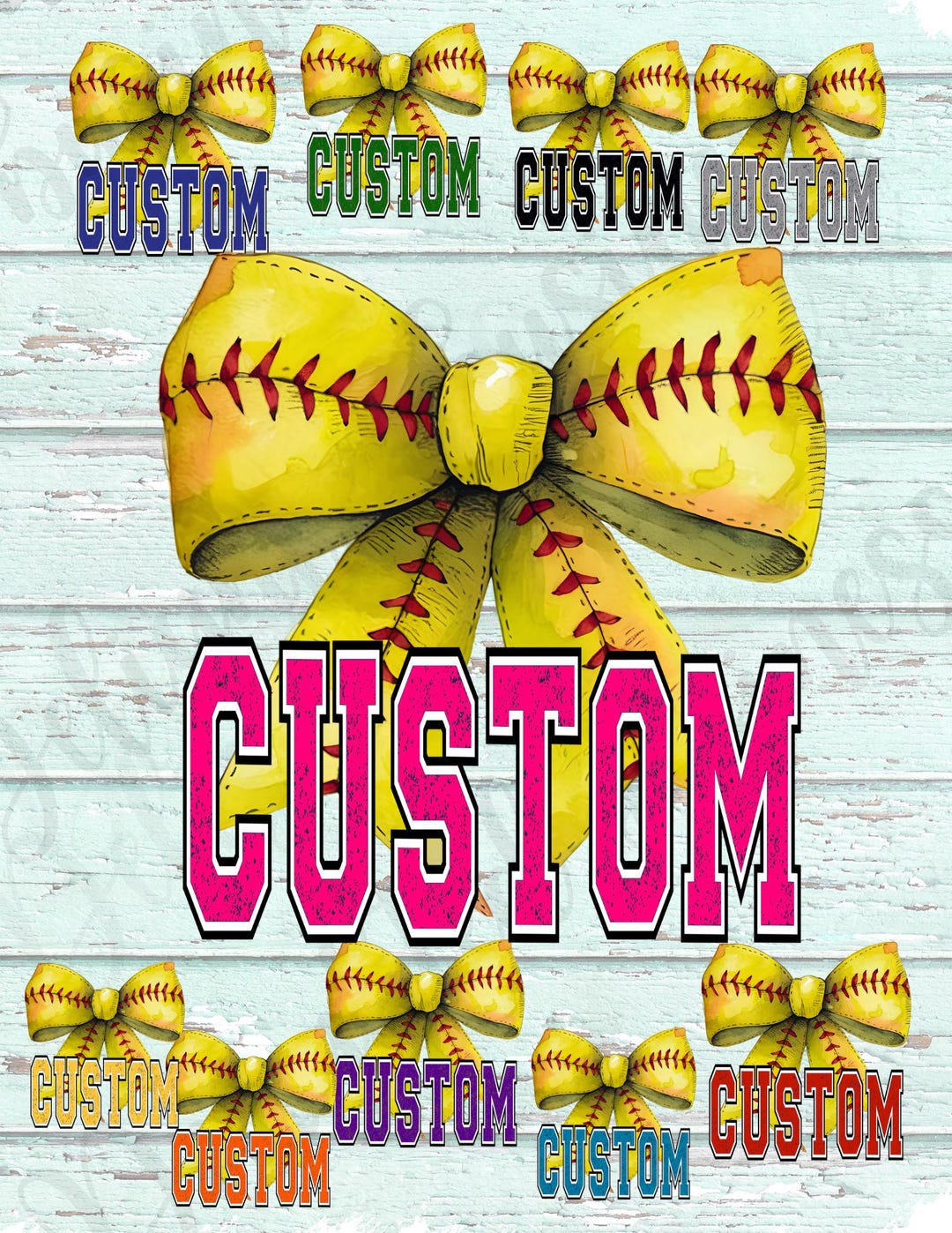 Coquette Bow Softball Png File, Softball Png File, Png File Download ...