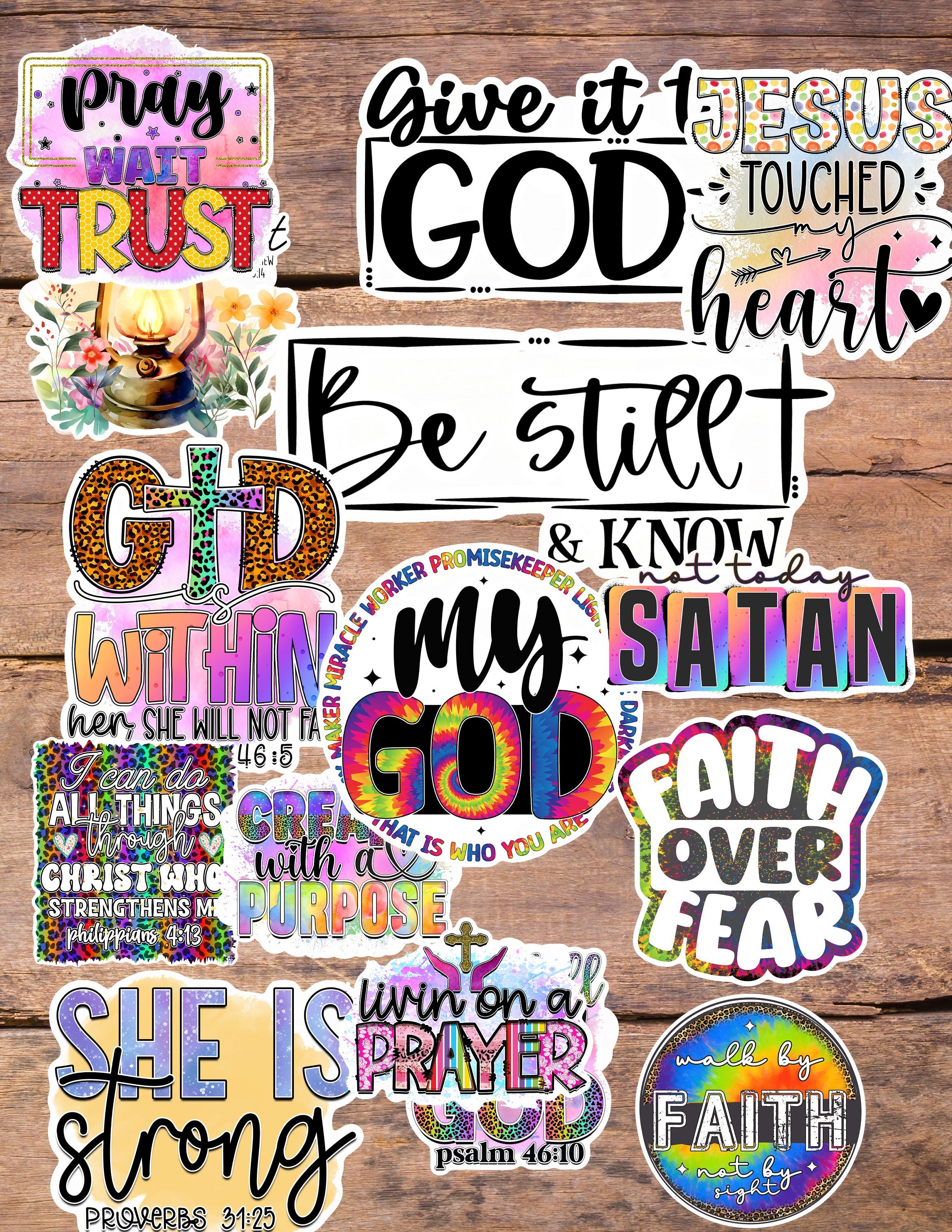 5-100 Christian Stickers Packfaith Stickersbible Verse Stickersbible ...