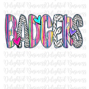 Badgers Png Design for Shirt, Mascot Png File, Png File Download ...