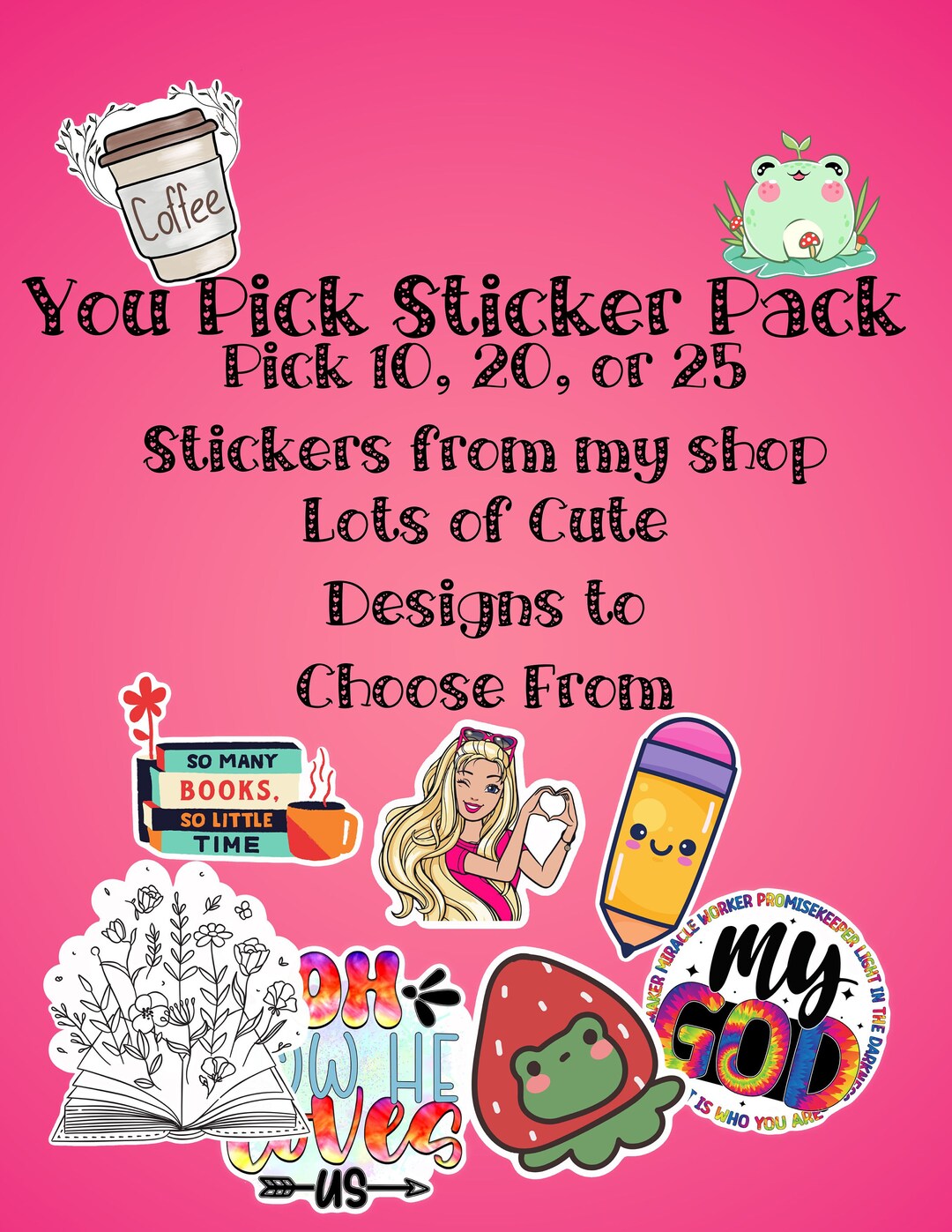 Shop Sticker Pack Cute Sticker Pack Bundle of Stickers Sticker Set Set ...