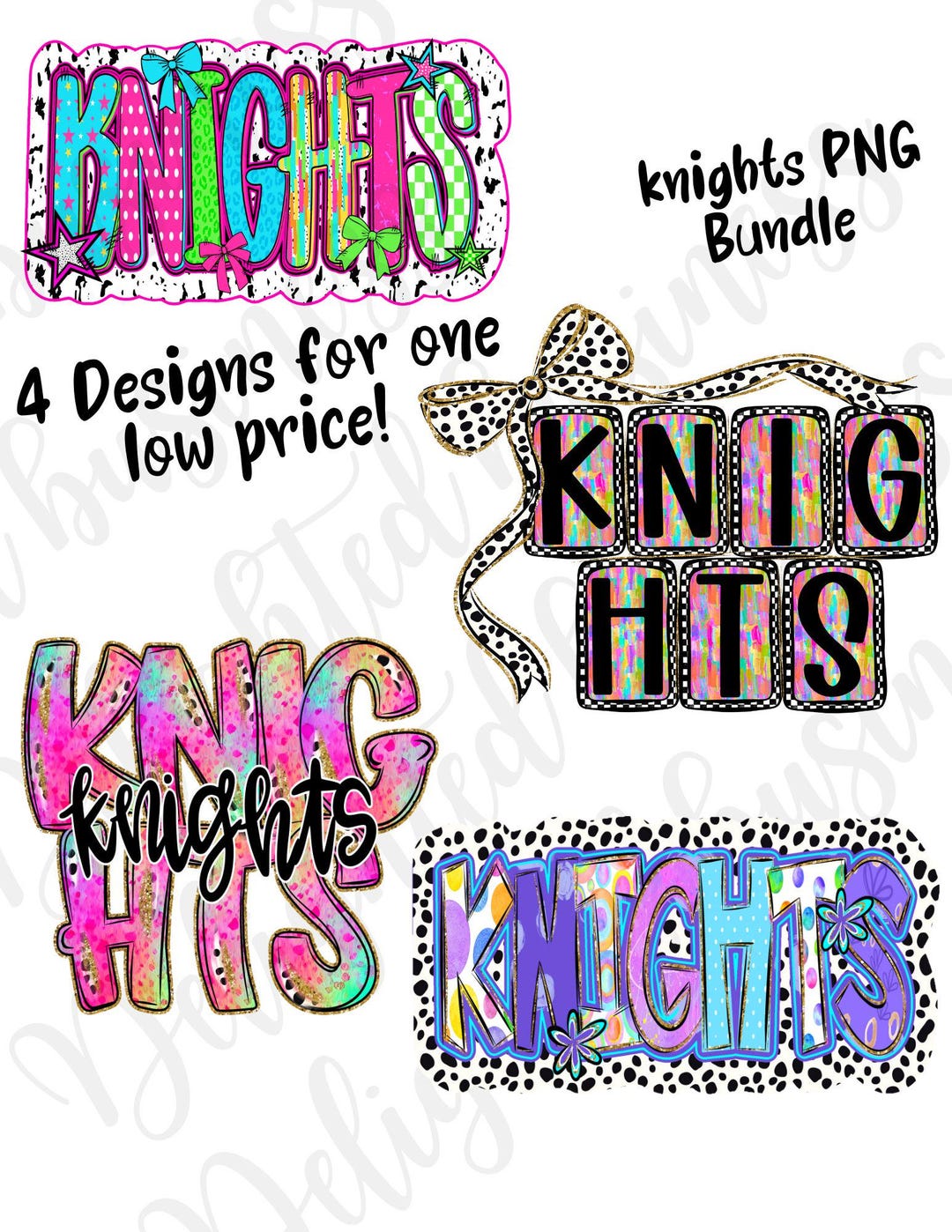 Bundle of Knights Png File, Mascot Png File, Preppy Knights Png Design ...
