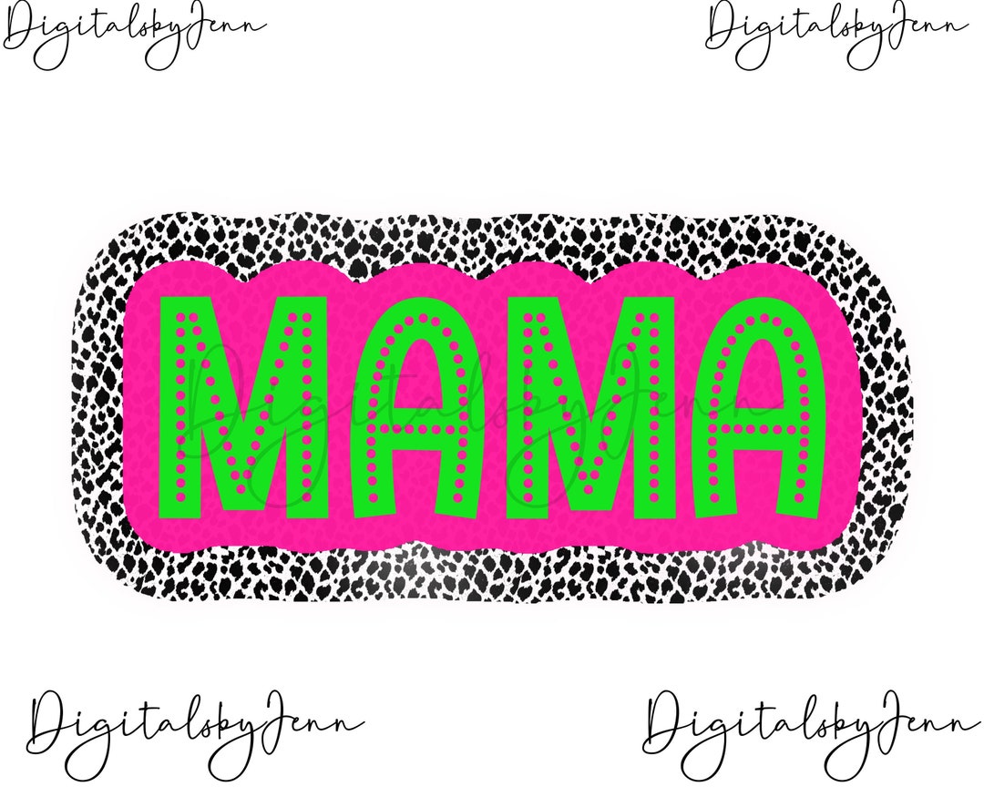 Mama PNG File Png Digital File Bright Colored Mama Png File Digital ...