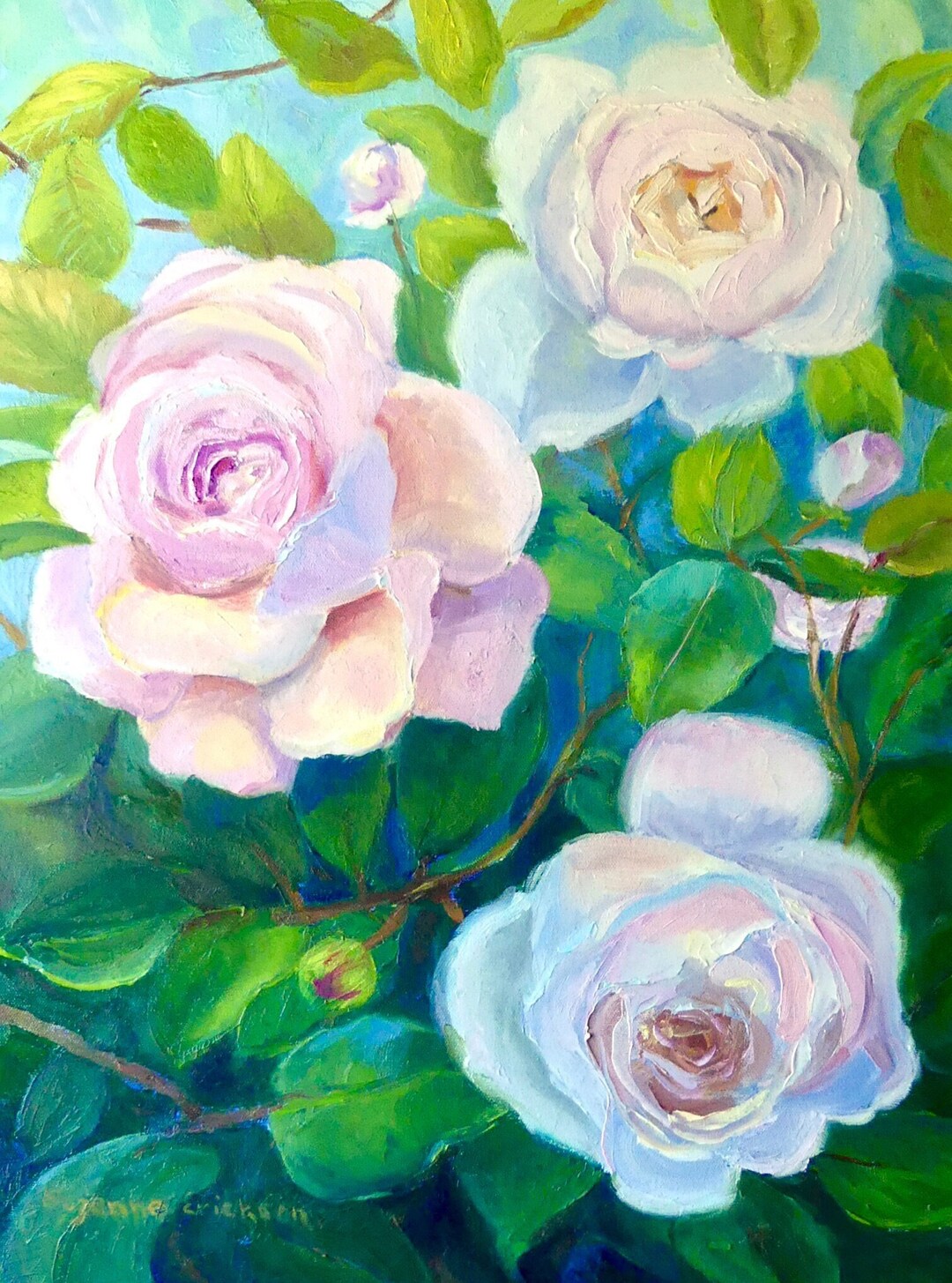 Pink Summer Roses - Etsy