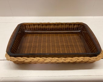 Pyrex Wicker Holder - Etsy