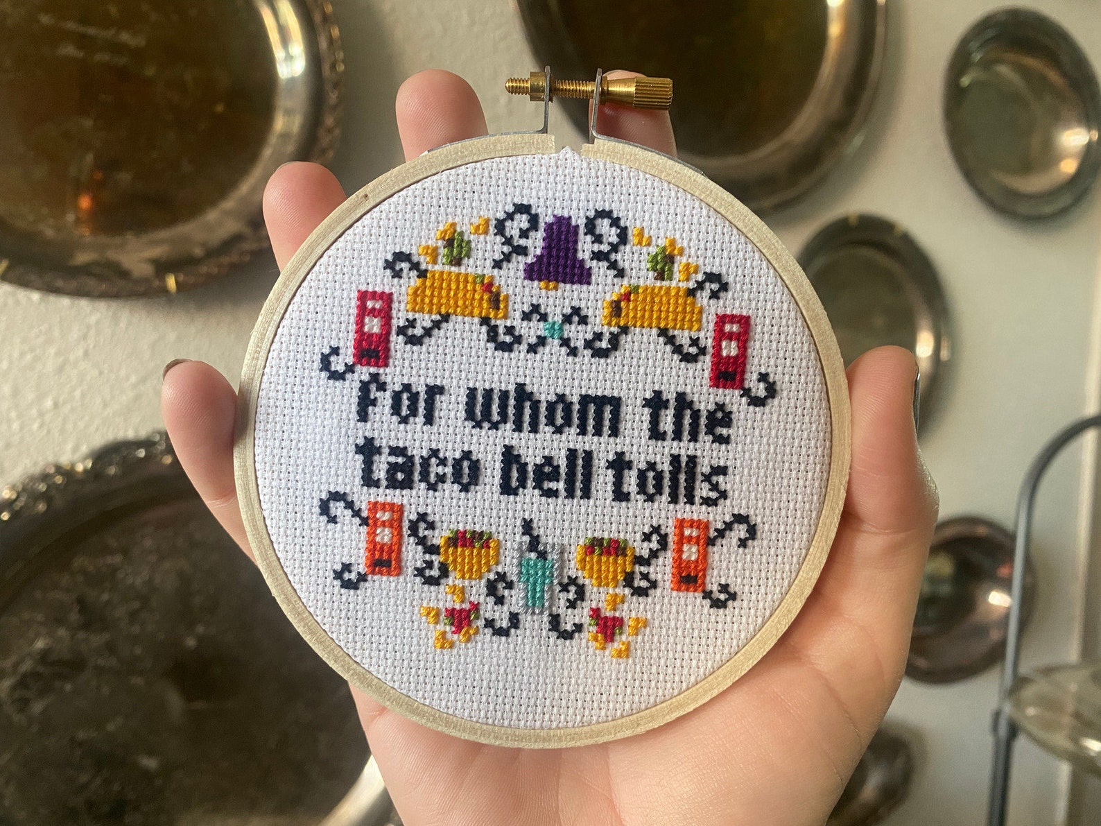 For Whom the Taco Bell Tolls Cross Stitch Pattern digital - Etsy