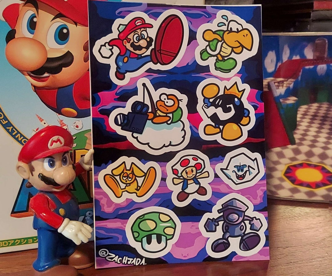 Super Mario 64 Character Sticker Sheet - Etsy