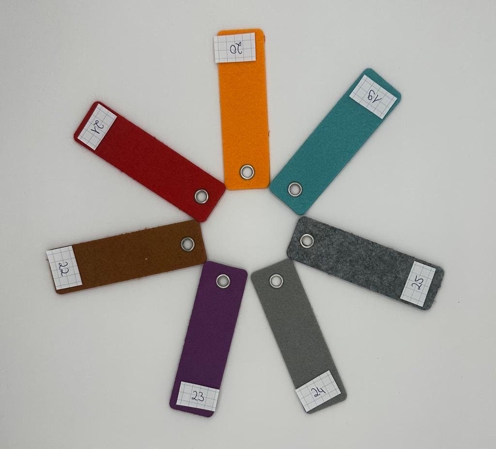 Keychain With Ring and Eyelet With Choice of Color Felt Blank - Etsy