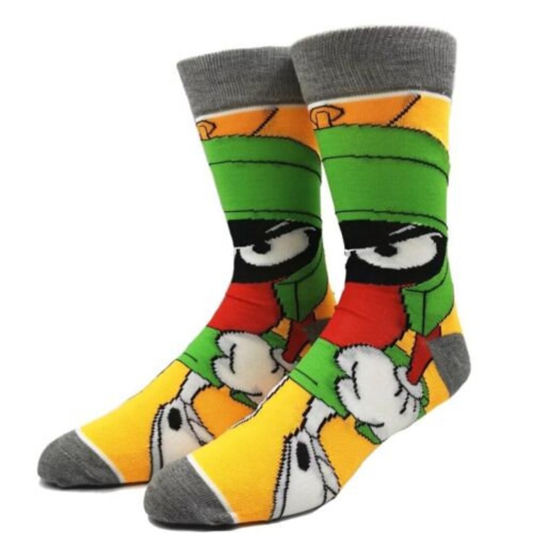 Cartoon Socks, Womens & Mens Fun Novelty Crew Character 360 Degree ...