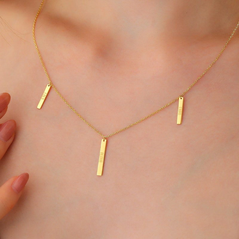 Gold Bar Necklace - Etsy