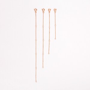 14K Solid Gold Necklace Extender: Adjustable Chain Extension - Etsy