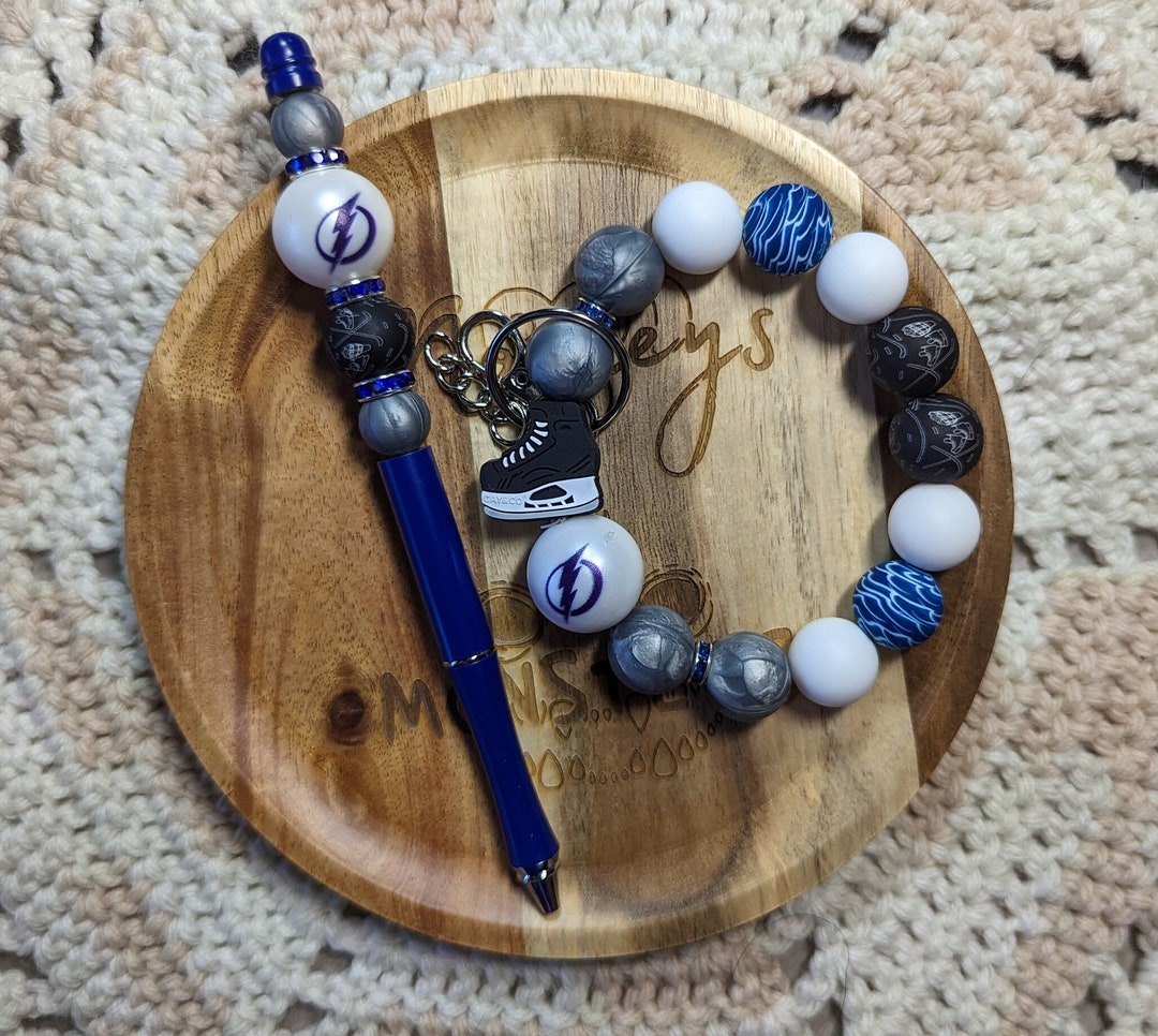 Let's Go Bolts! TB Lightening Custom Beaded Pen & Wristlet - Etsy