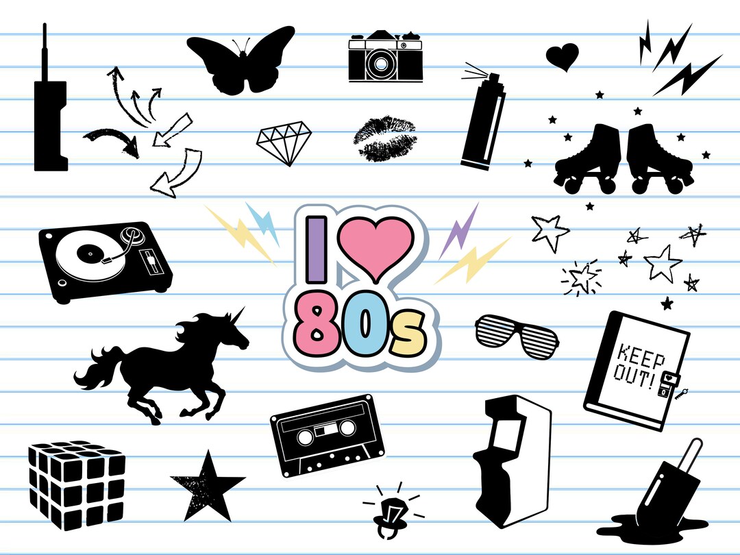80's Retro Digital Files for Cricut & Silhouette | Get Nostalgic ...