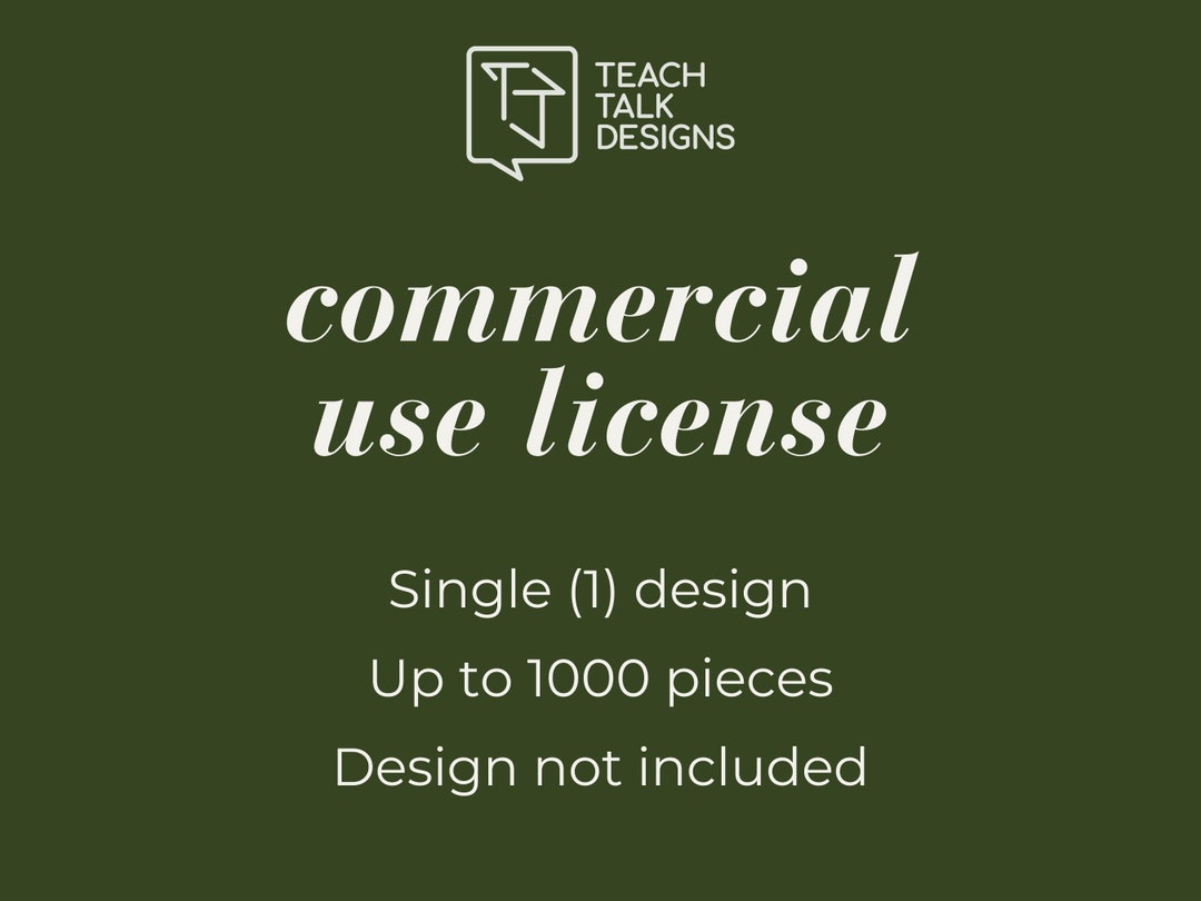 Commercial Use License - Etsy