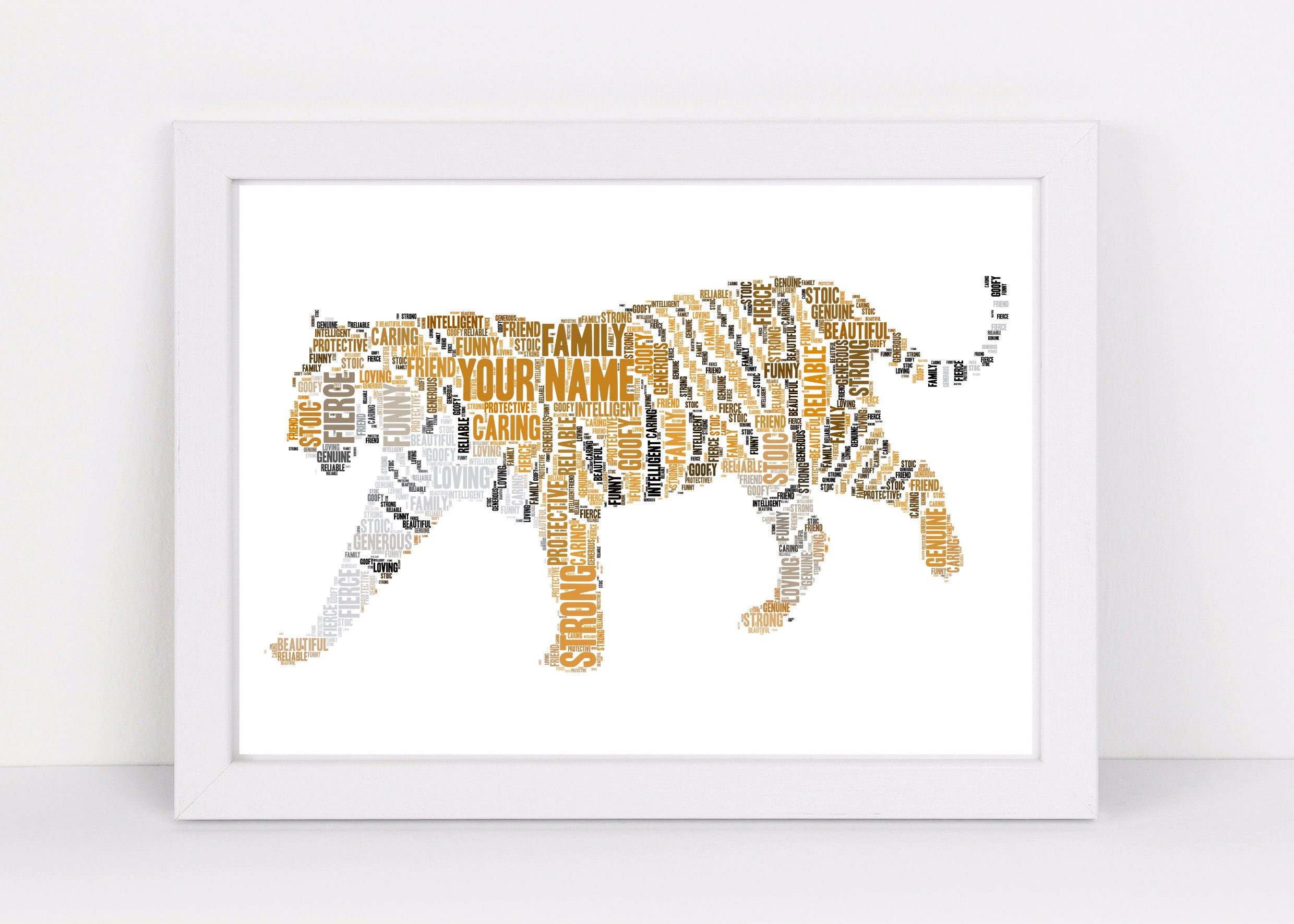 Personalised Tiger Gifts Word Art Wall Print - Safari Gifts Wall Decor ...