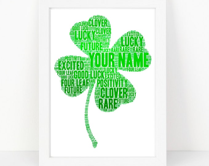 Good Luck Gift, Irish Word Art, Ireland Good Luck Gift, Unique ...