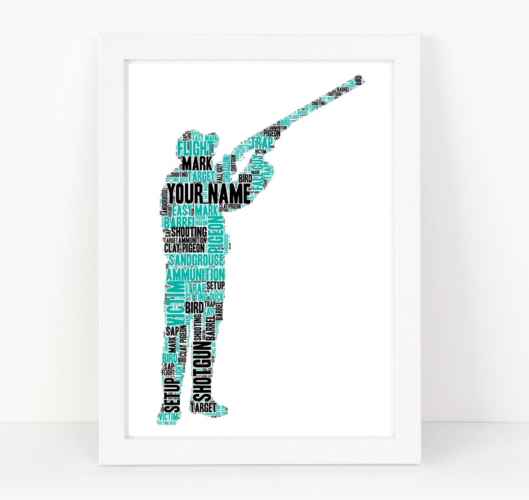 Personalised Clay Pigeon Shooting Enthusiast - Target Shooting Sport ...