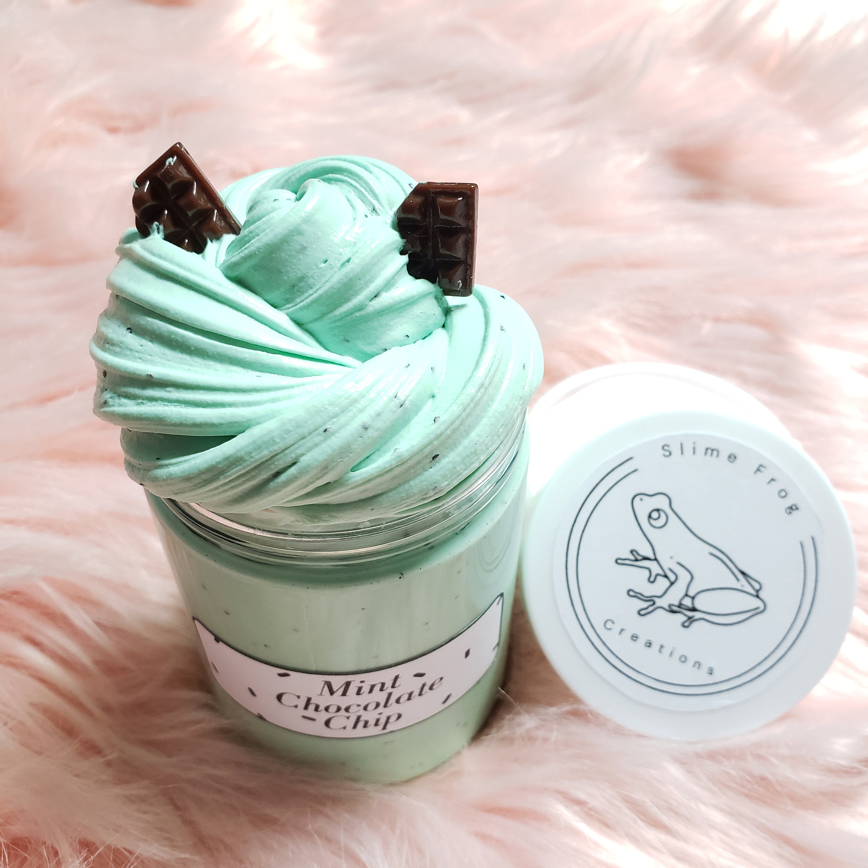 Mint Chocolate Chip Scented Butter Slime 10oz With Whipped - Etsy