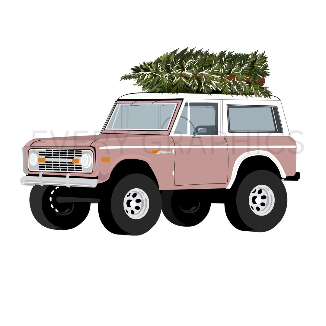 Christmas Pink Ford Bronco Digital PNG-SVG-PDF Files | Sublimation ...