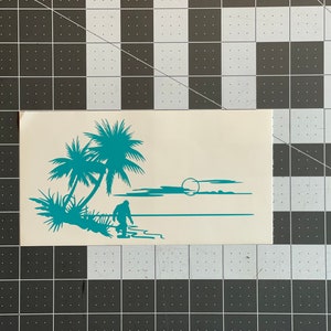 Bronco Sasquatch on the Beach Dash Decal for Dashboard - Etsy