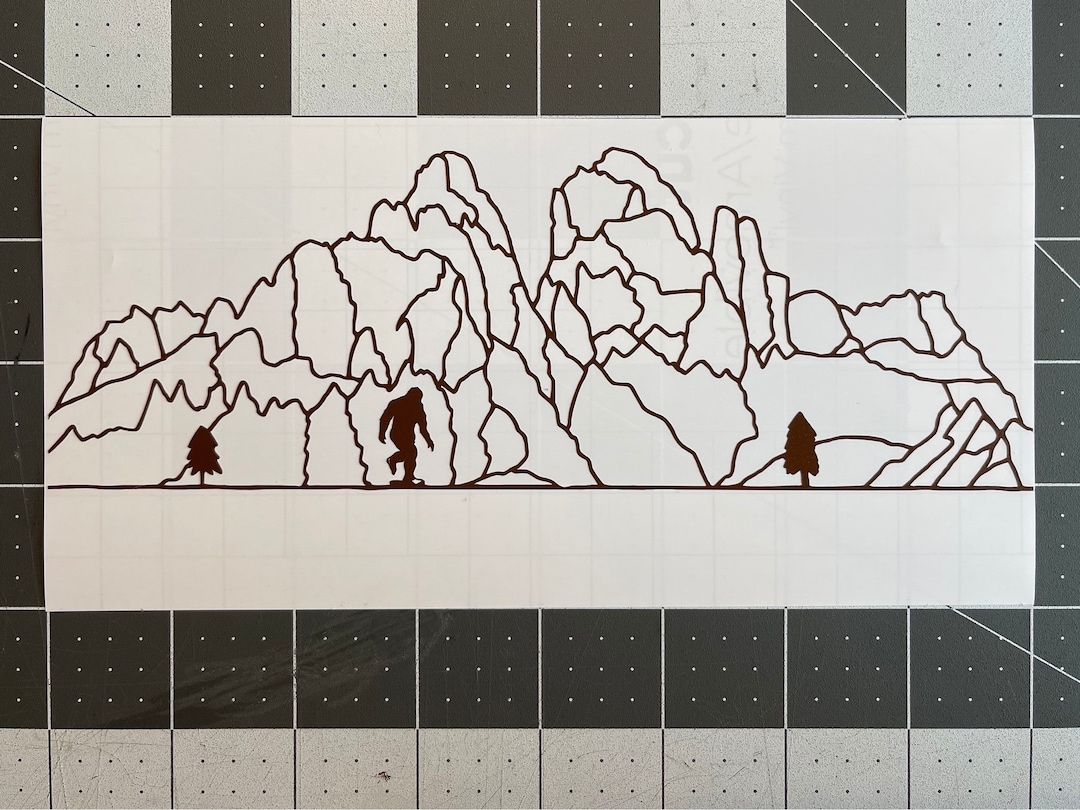 Bronco Sasquatch in the Mountains Dash Decal - Etsy
