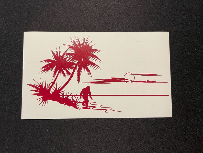 Bronco Sasquatch on the Beach Dash Decal - Etsy
