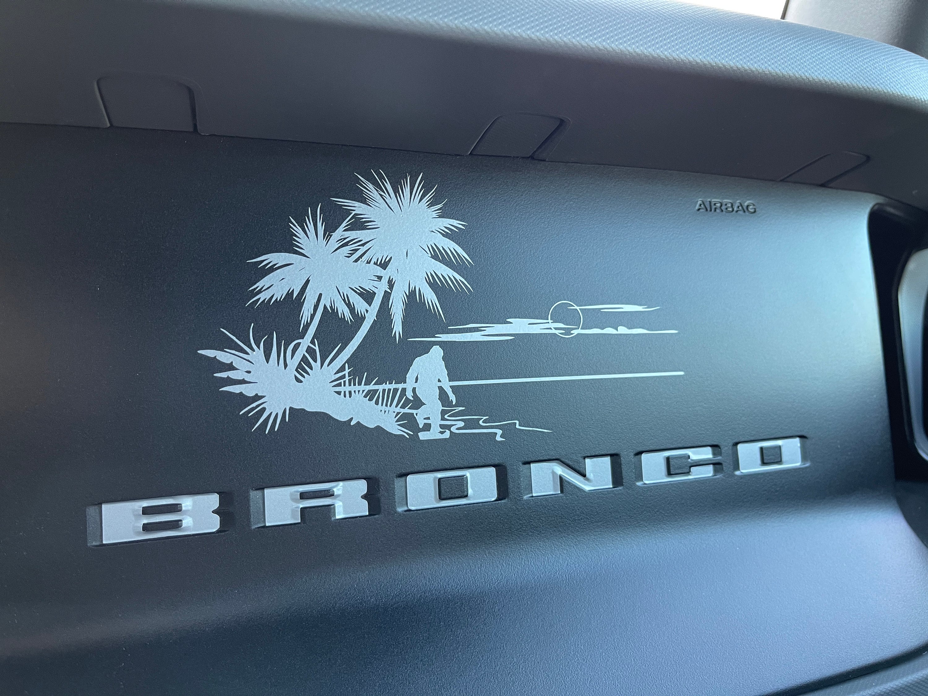 Bronco Sasquatch on the Beach Dash Decal for Dashboard - Etsy
