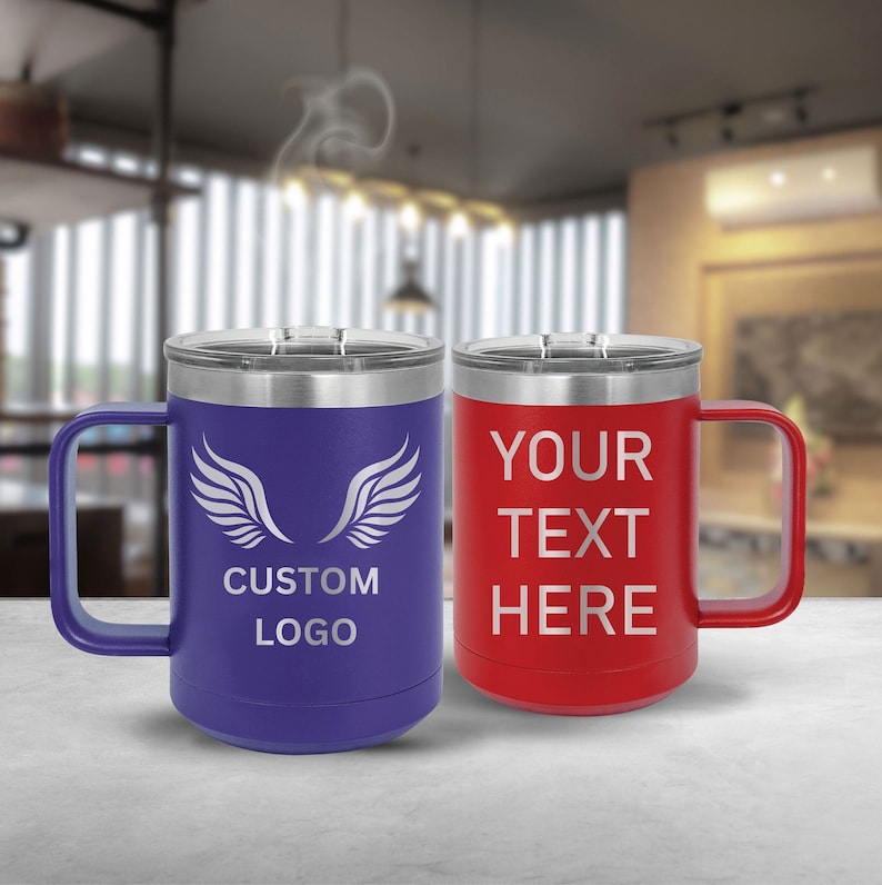 Custom Logo 15 Oz Coffee Cup, Personalized 15 Oz Coffee Mug, Custom Mug ...
