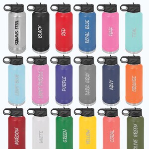 Personalized Laser Engraved Water Bottle With Custom Image Logo Text ...