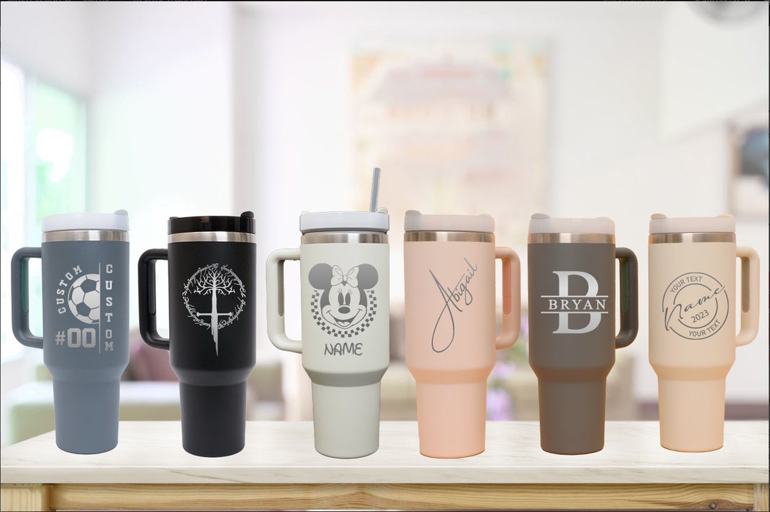 Custom Logo 40oz Tumbler With Handle, Personalized 40oz Tumbler With ...