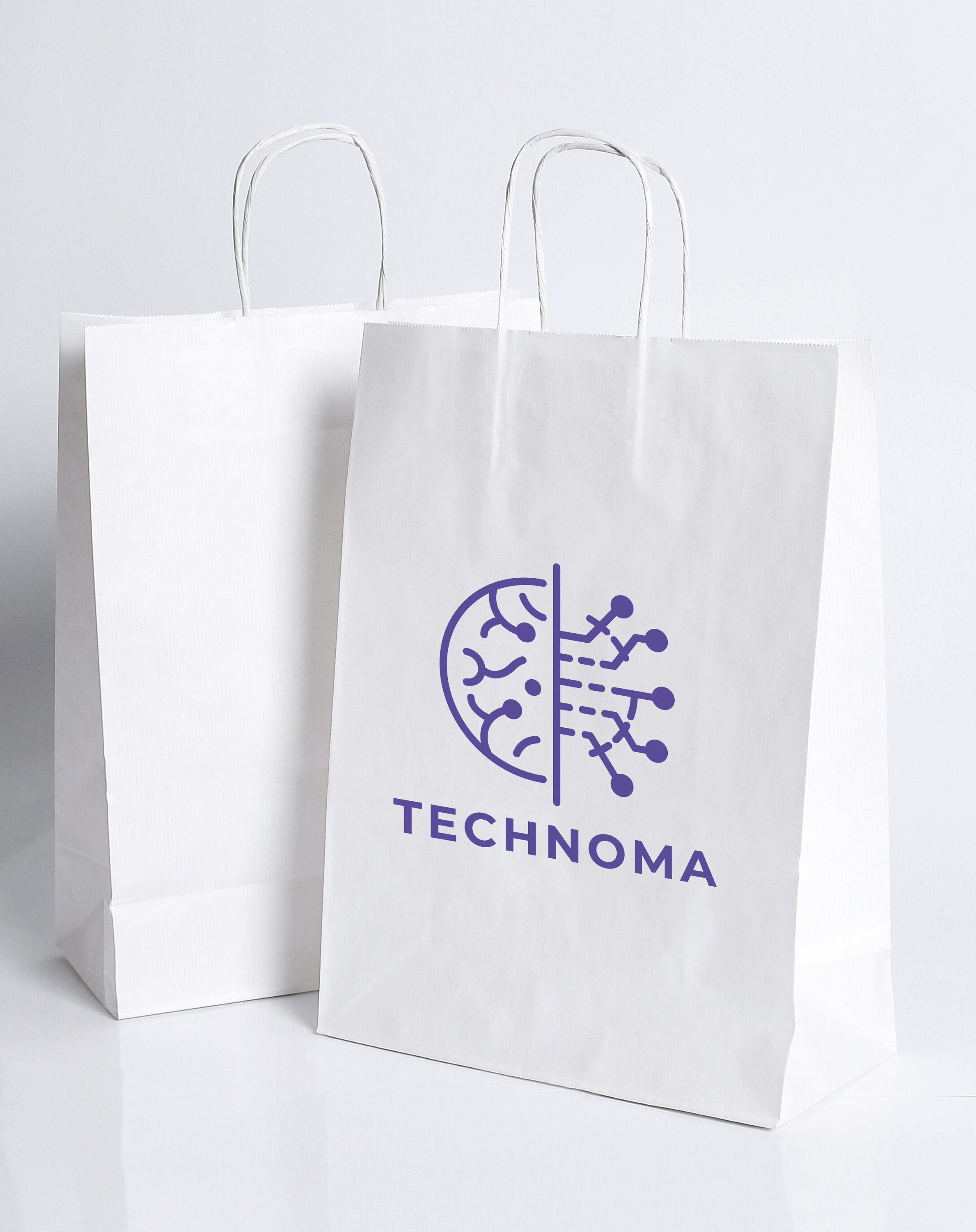 25 Custom Logo Boutique Paper Bags, Kraft Paper Bag, Shopping Bags With ...