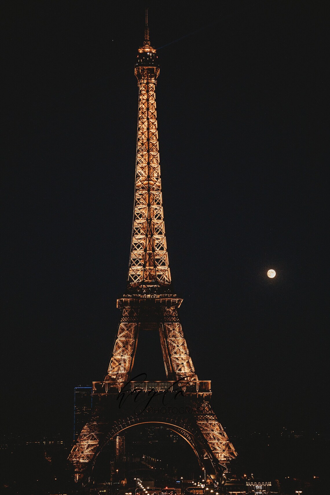 Eiffel Tower by Moonlight, Paris France, Travel Photography, Photo ...
