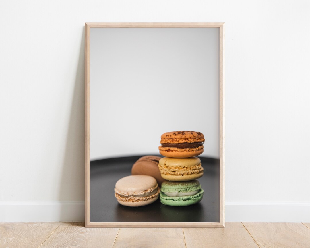Stack of Macarons, French Dessert, Cookies, Photo Print, Closeup, Food ...