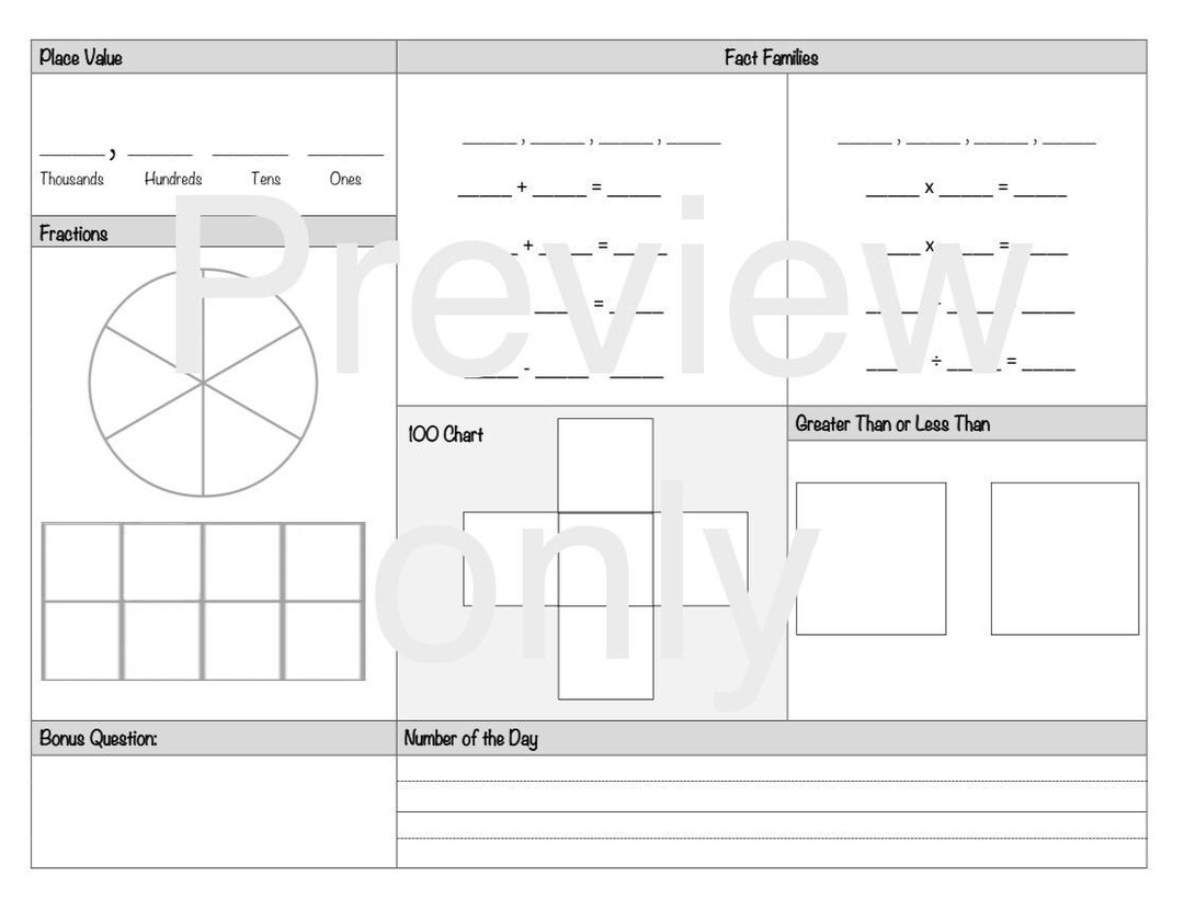 Daily Math Practice (saxon Meeting Strip) - Etsy