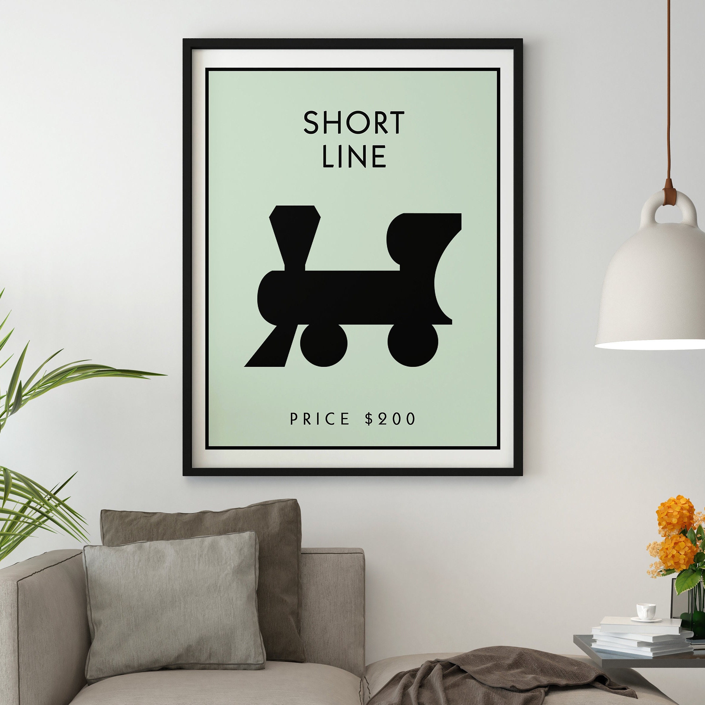 Minimalist Monopoly Railroad Monopoly Home Decor Monopoly - Etsy