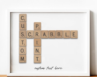 Scrabble Family Poster - Etsy
