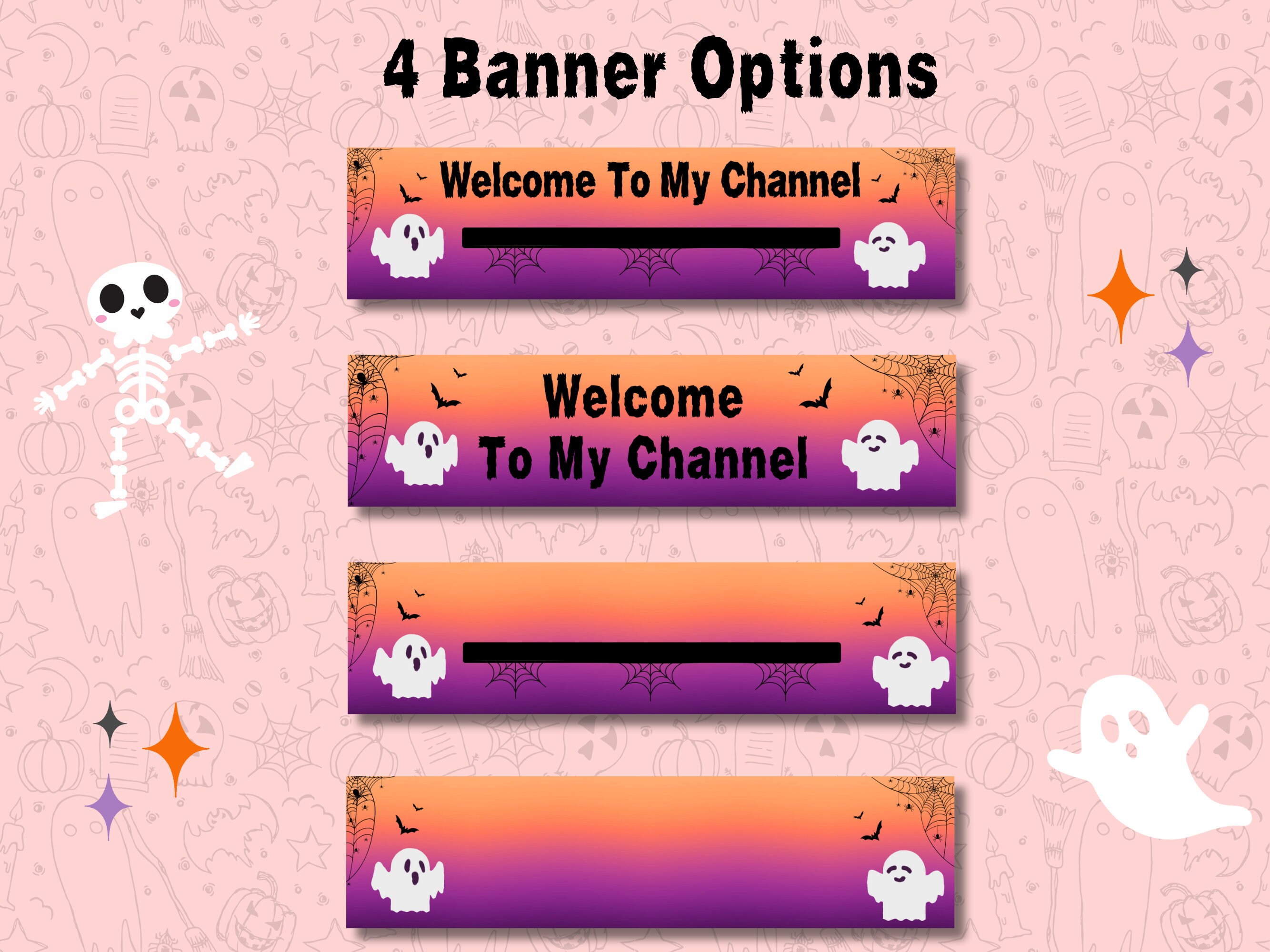 Halloween Twitch Overlay Package-ghost Twitch Halloween Overlay Twitch ...