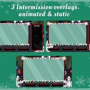 Animated Christmas Overlay Twitch Package, Twitch Christmas Lights ...