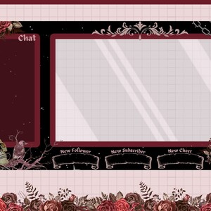 Animated Goth Twitch Overlay Package, Twitch Panels, Twitch Alerts ...