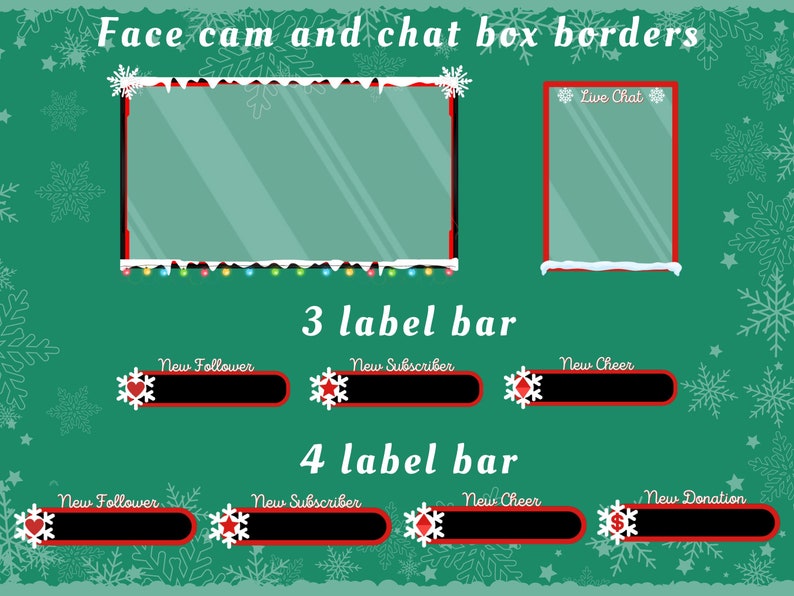 Animated Christmas Overlay Twitch Package Twitch Christmas - Etsy