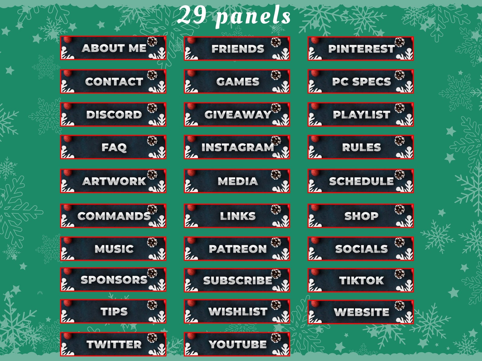 Animated Christmas Overlay Twitch Package Twitch Christmas - Etsy