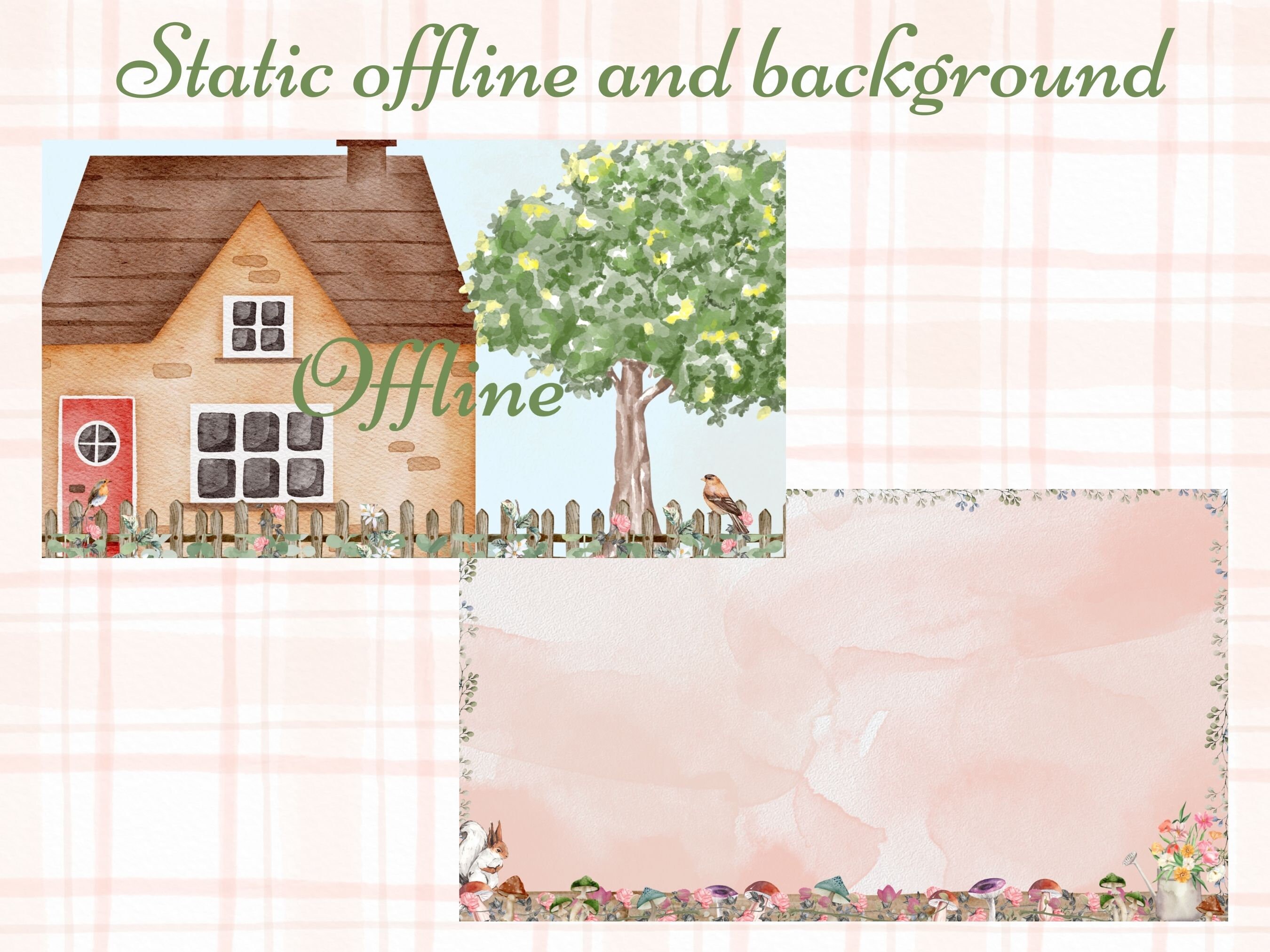 Cozy Cottagecore Twitch Overlay Package, Twitch Layout, Twitch Alerts ...