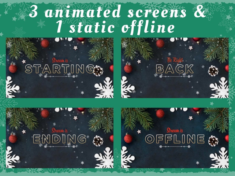 Animated Christmas Overlay Twitch Package Twitch Christmas - Etsy