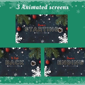 Animated Christmas Overlay Twitch Package, Twitch Christmas Lights ...