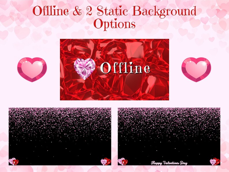 Valentine's Twitch Overlay Package, Stream Overlay, Twitch Alerts ...