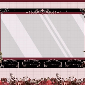 Animated Goth Twitch Overlay Package, Twitch Panels, Twitch Alerts ...