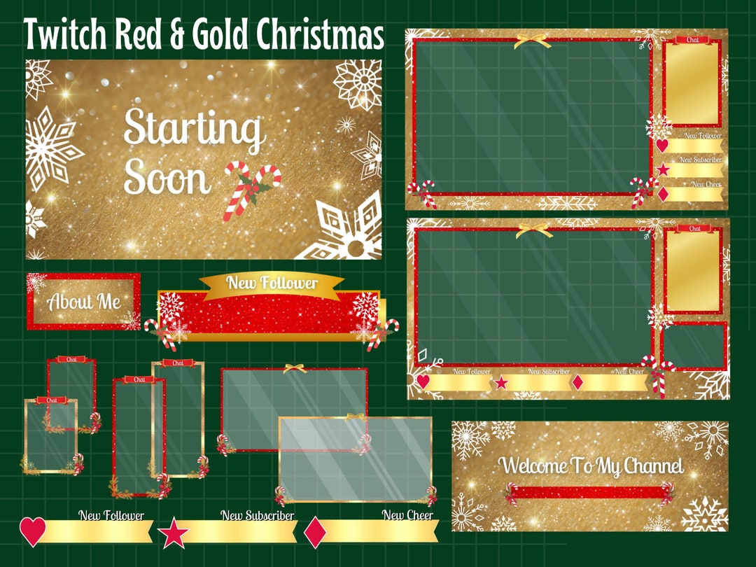 Twitch Christmas Overlay Twitch Package, Twitch Overlay Christmas ...