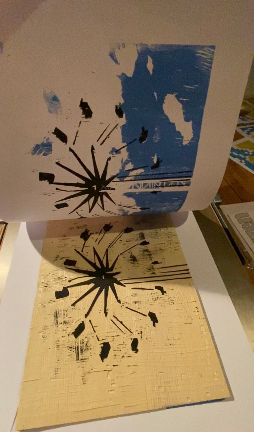 Original Color Woodcut Rummel Woodcut Print Linocut Image - Etsy